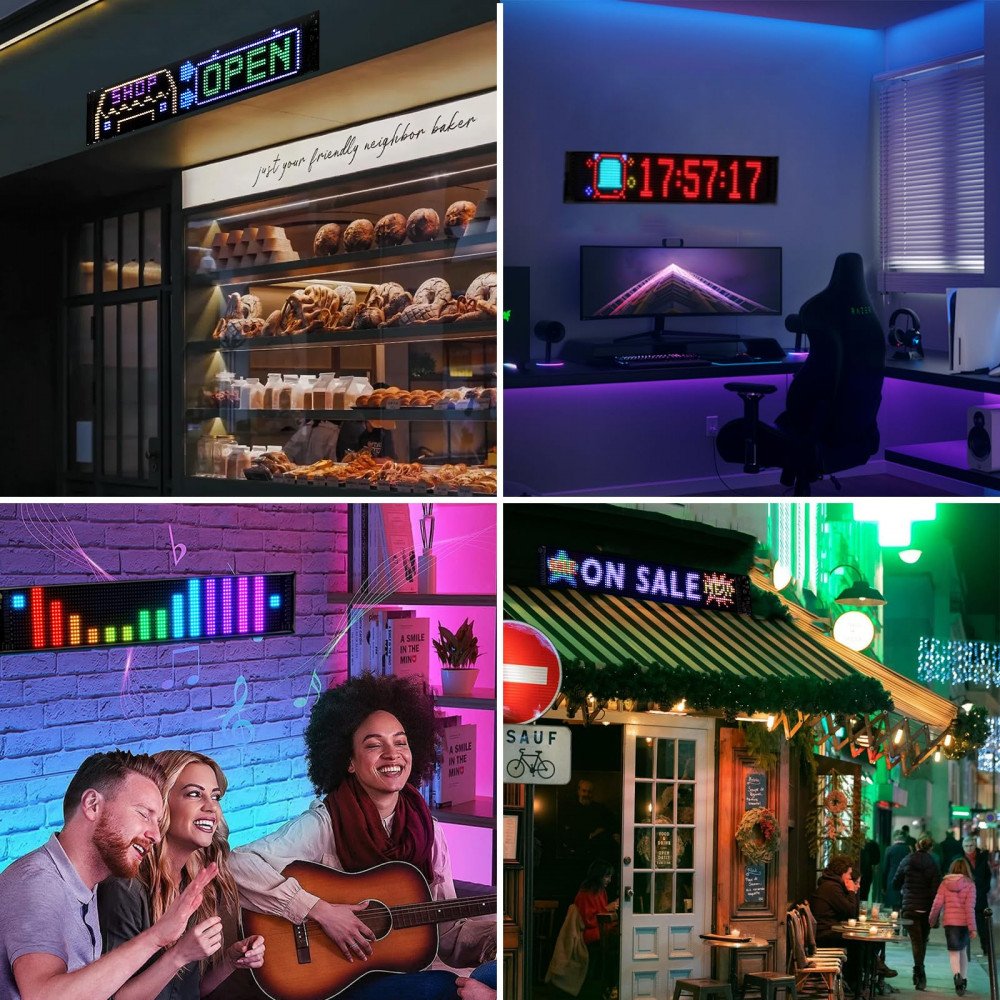 Wholesale RGB LED Colorful Scrolling Animation/Text Message Sign ...