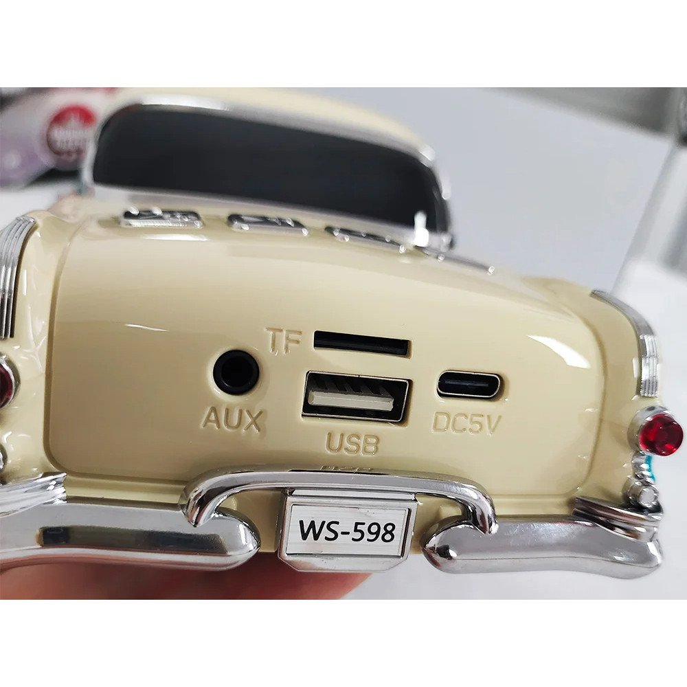 Wholesale 1958 Chevy Inspired Vintage Car Design Bluetooth Speaker with LED Lights Portable Audio WS598 for